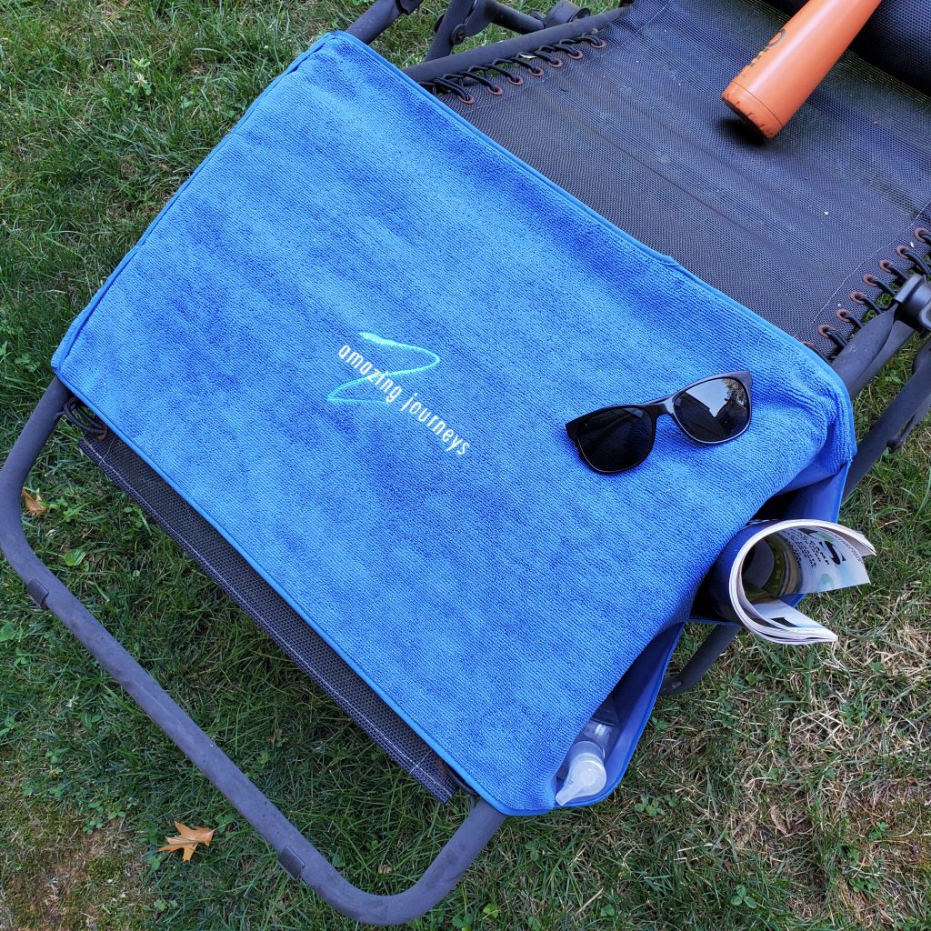 AJ lounge chair organizer - Amazing Journeys